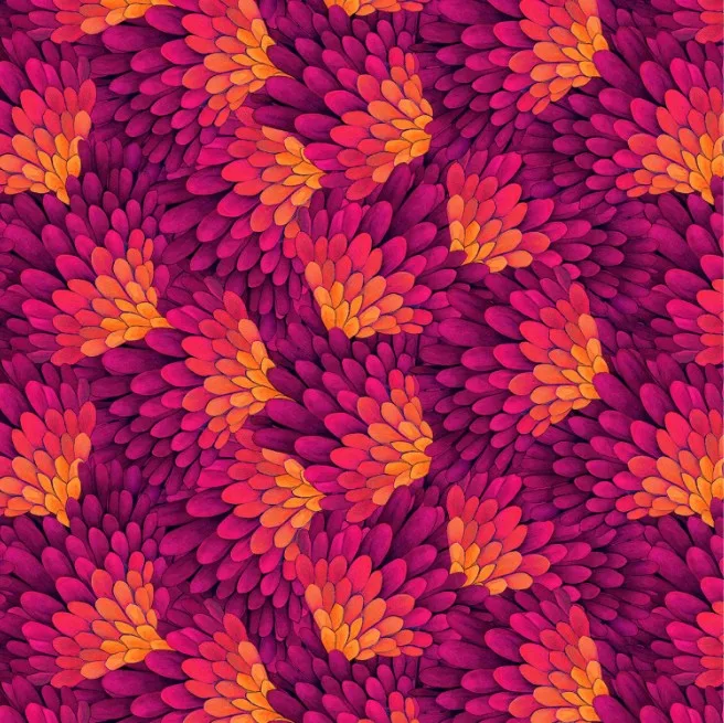 Magenta Feather Texture 4 Inch repeat - Ultimate Sewing Company